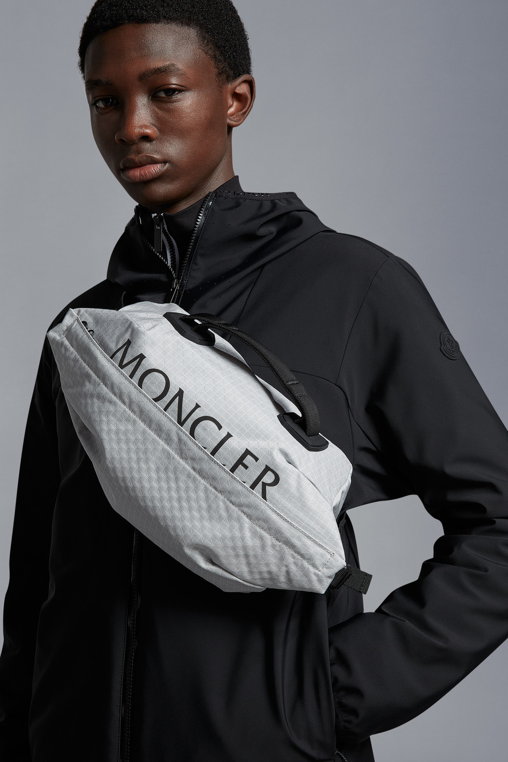 White & Gray Alchemy Belt Bag - Bags & Trolleys for Men | Moncler CH