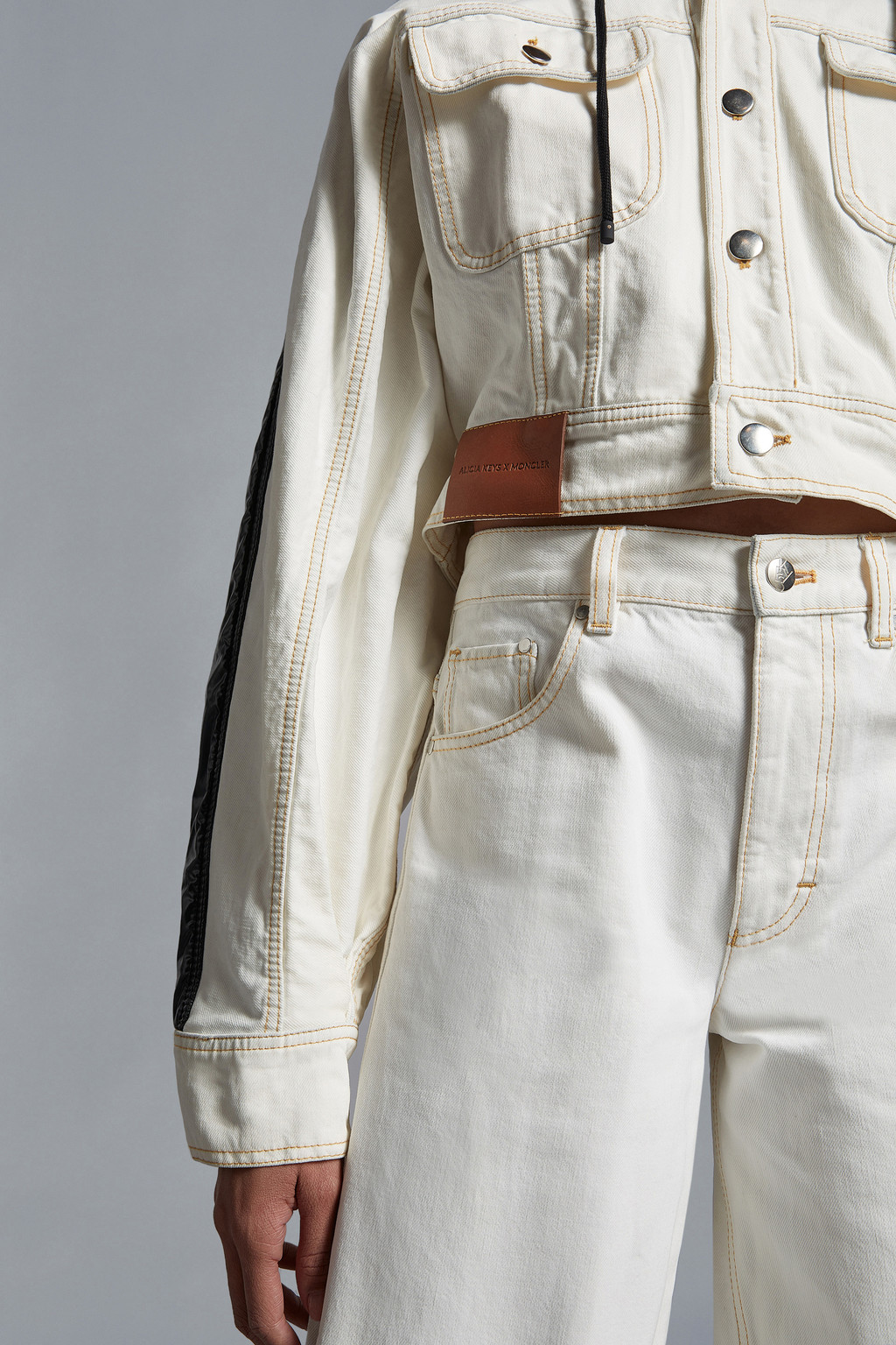 Bright White Flushing Denim Jacket - Moncler x Alicia Keys for Genius ...