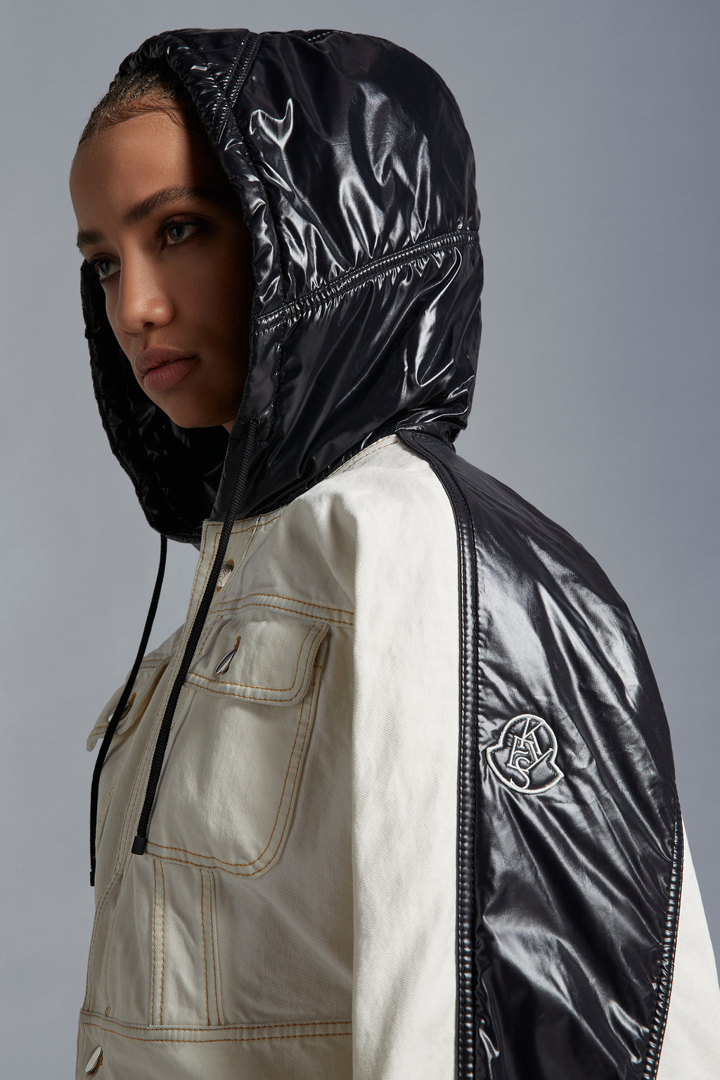 Bright White Flushing Denim Jacket - Moncler x Alicia Keys for Genius ...
