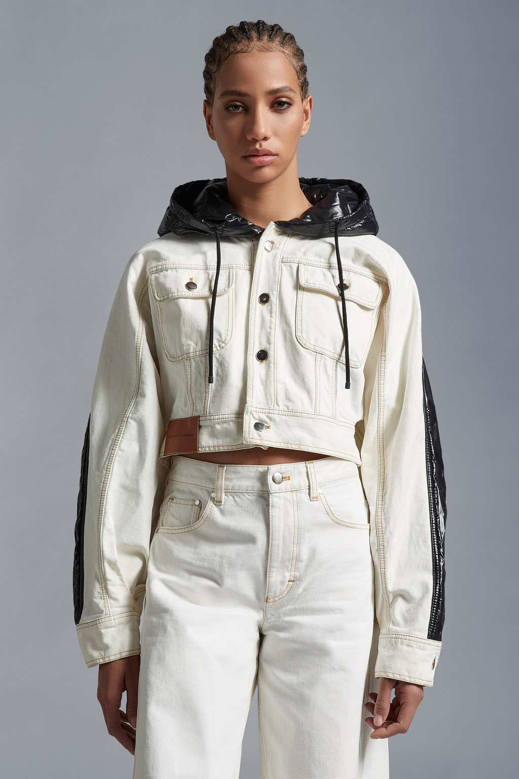 Bright White Flushing Denim Jacket - Moncler x Alicia Keys for Genius ...
