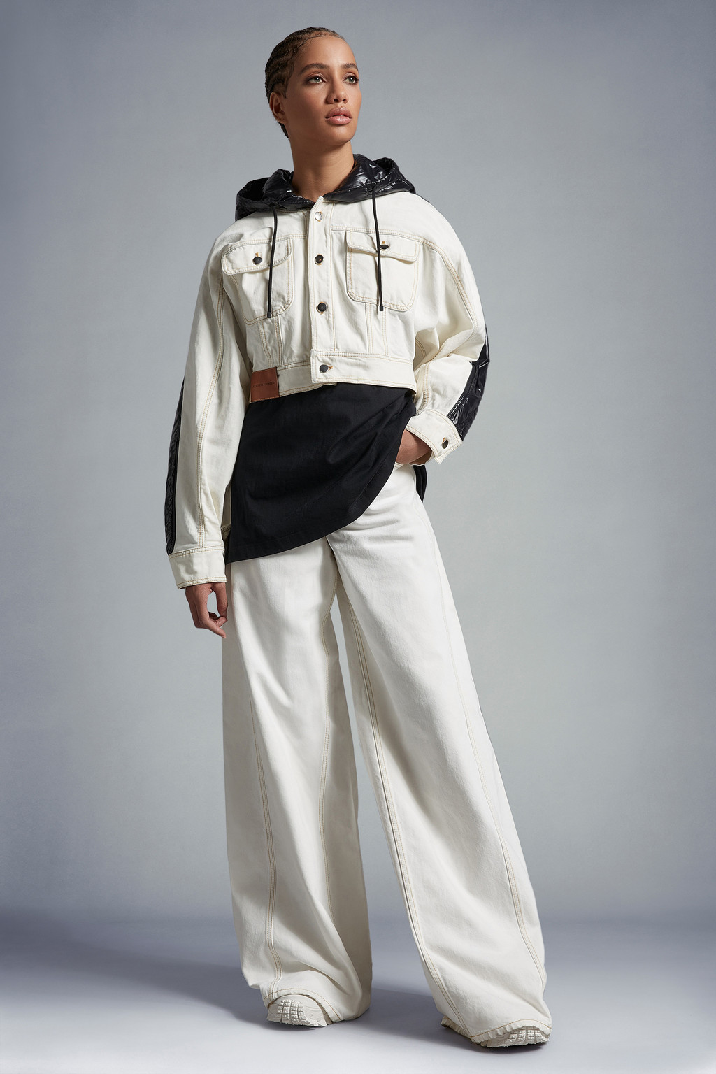 Bright White Flushing Denim Jacket - Moncler x Alicia Keys for Genius ...