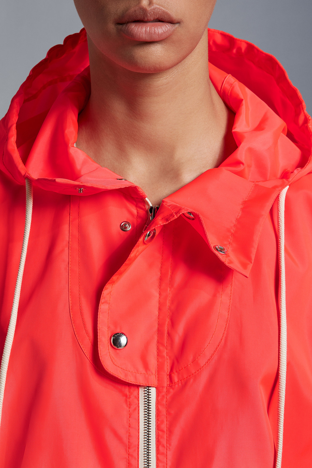 Coral Red Soho Hooded Jacket - Moncler x Alicia Keys for Genius ...