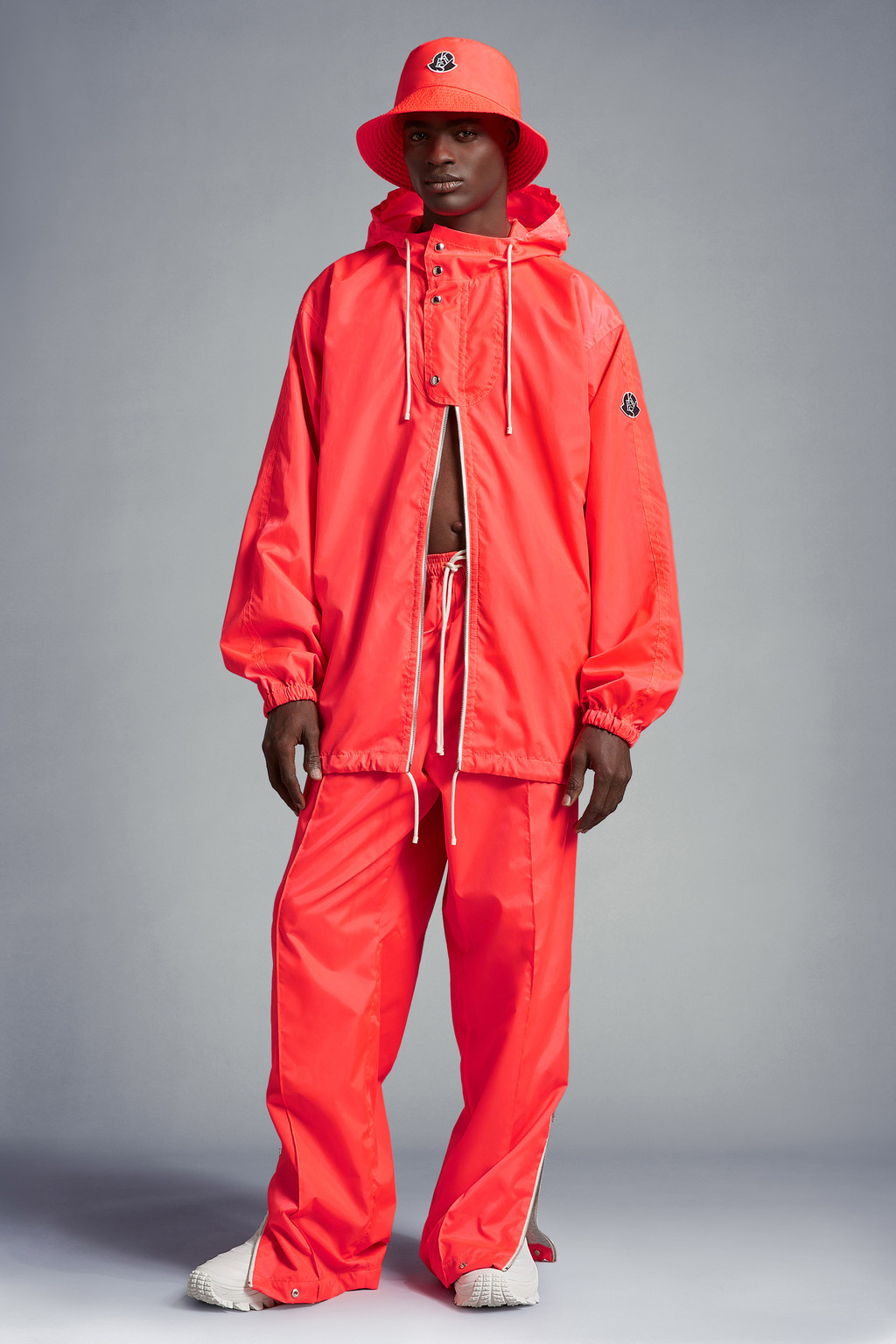 Coral Red Soho Hooded Jacket - Moncler x Alicia Keys for Genius ...