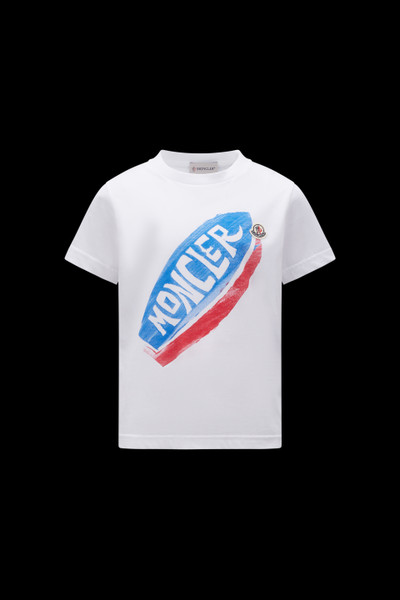 White Printed Motif T-Shirt - Polos & T-shirts for Children | Moncler NL