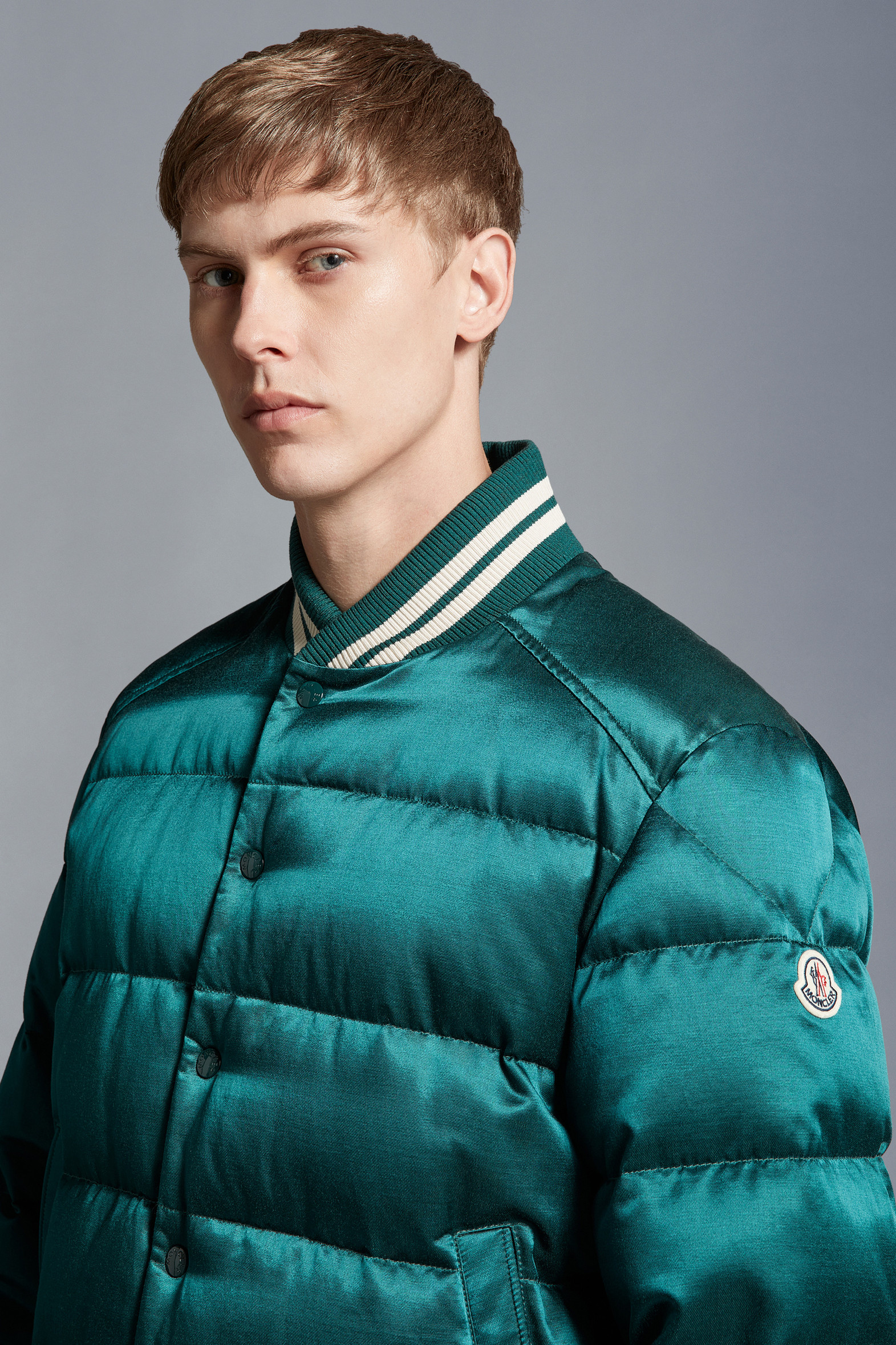 Emerald Green Dives Down Bomber Jacket - Short Down Jackets for Men ...
