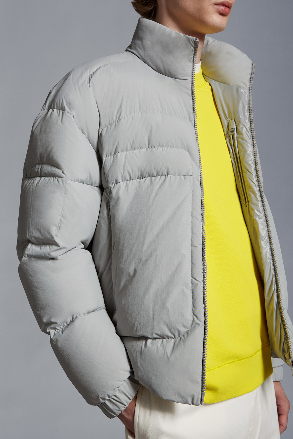 Light Gray Dofida Short Down Jacket - Short Down Jackets for Men | Moncler IE