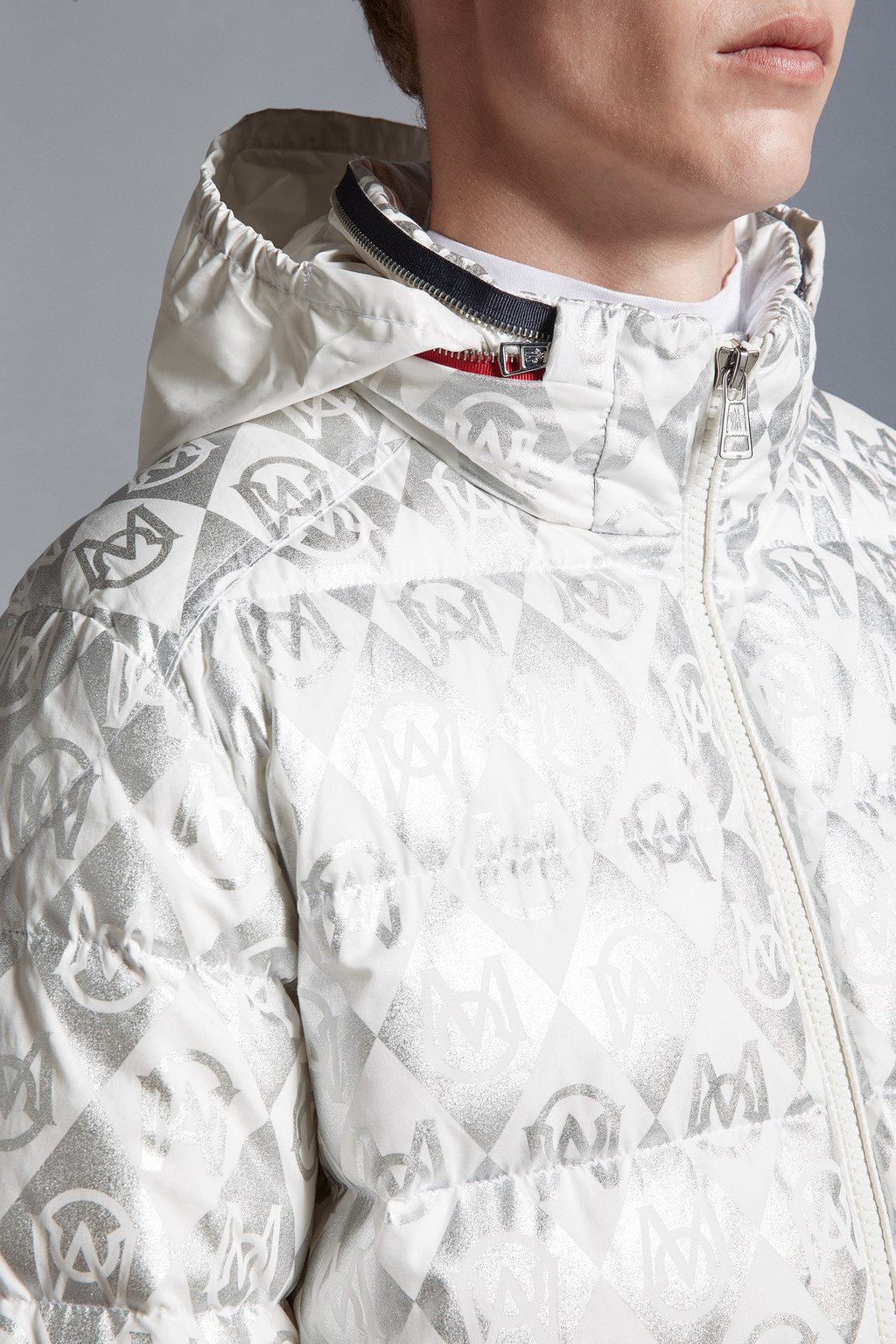 White & Silver Bourne Short Down Jacket - Short Down Jackets for Men ...
