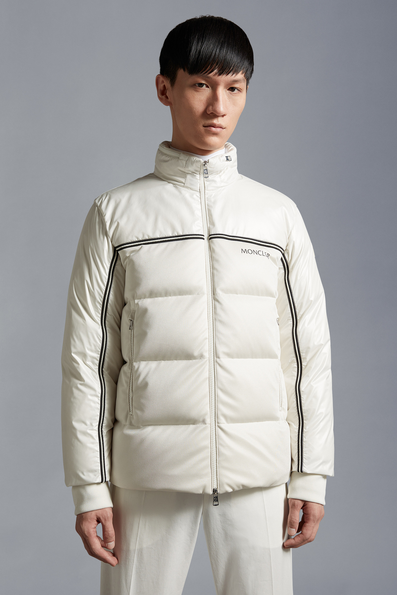 White Michael Short Down Jacket - Short Down Jackets for Men | Moncler LT