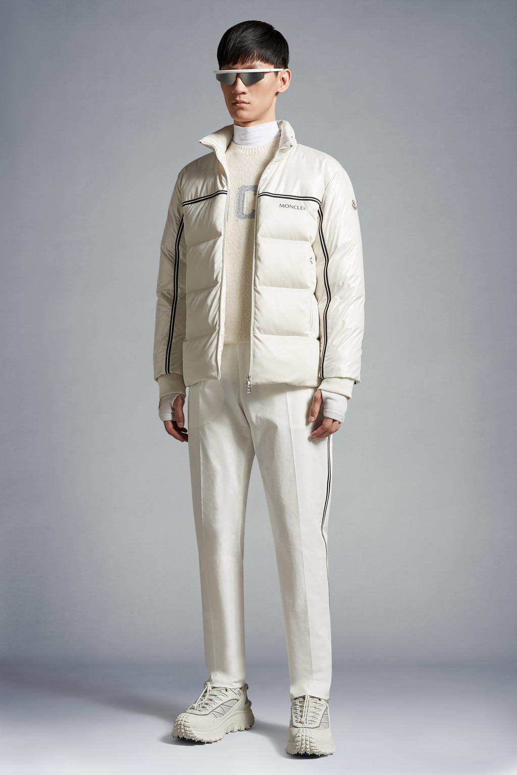 White Michael Short Down Jacket - Short Down Jackets for Men | Moncler LT