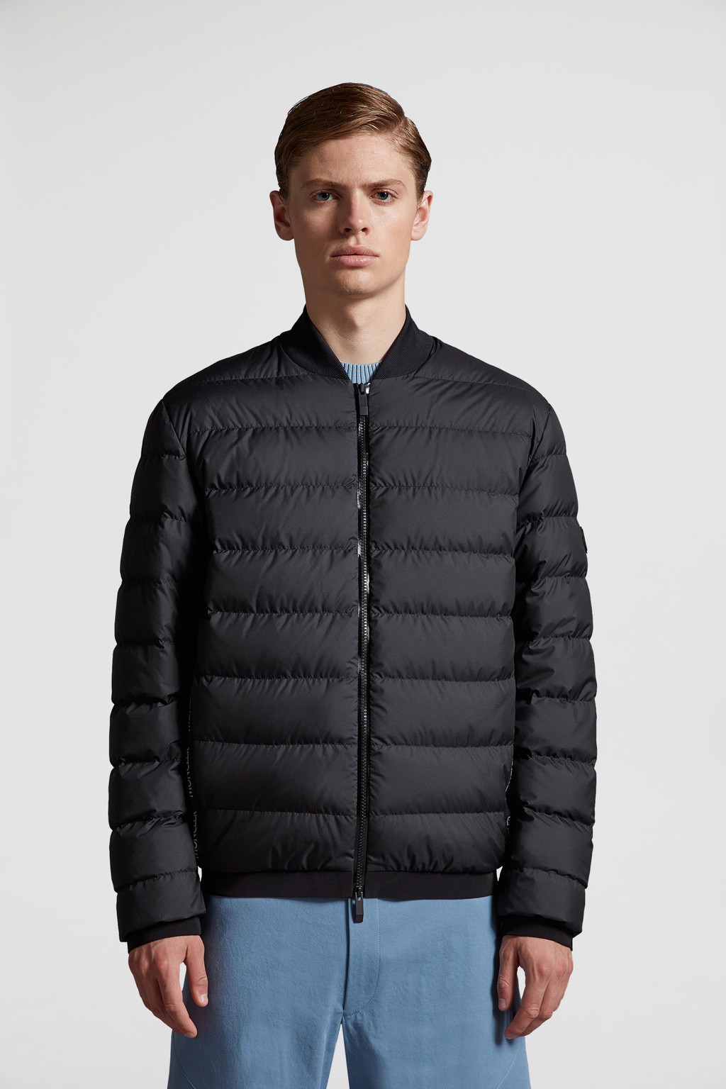 Black Oise Down Bomber Jacket - Short Down Jackets for Men | Moncler DK