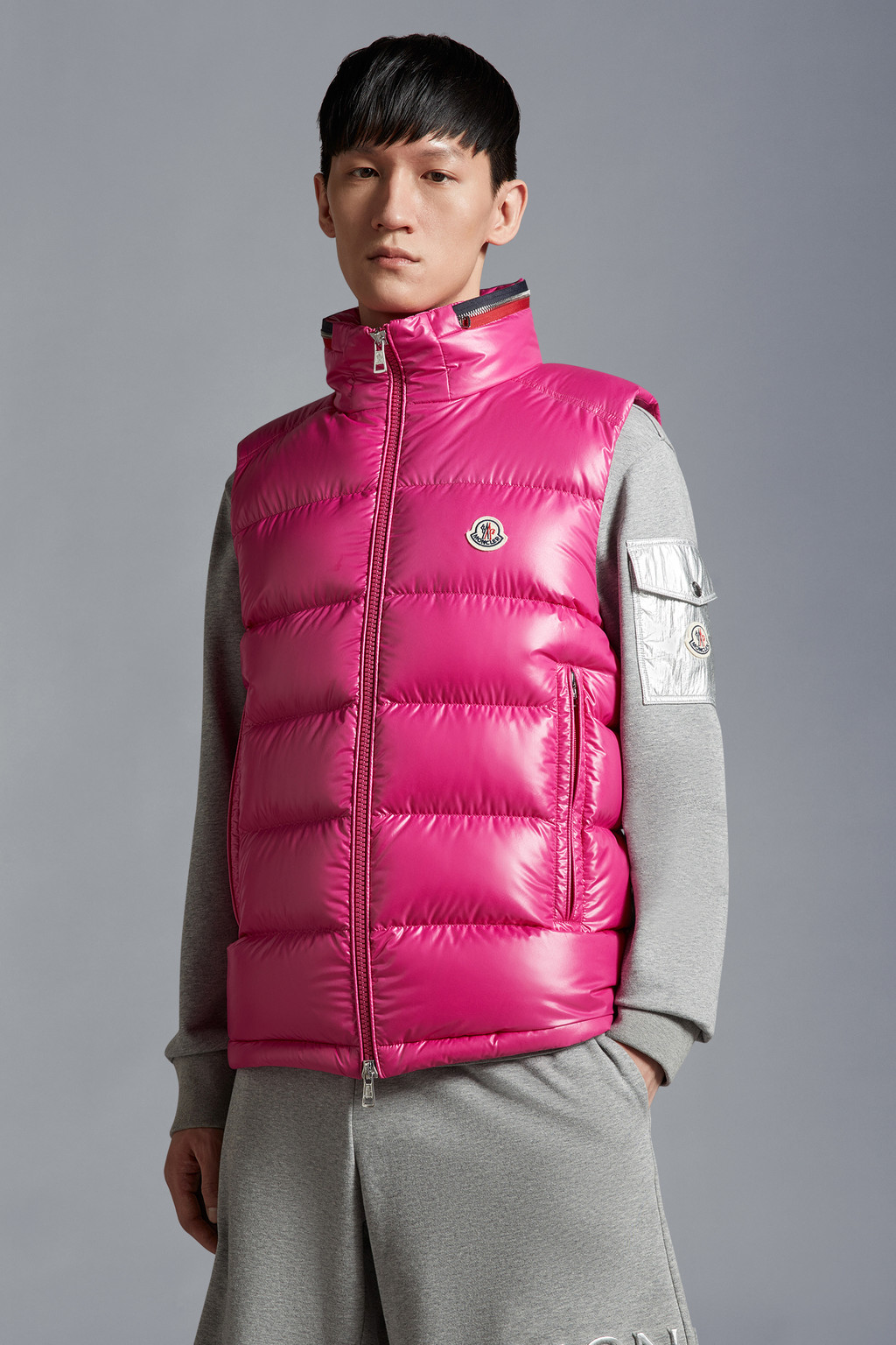 Orange Tibb Down Gilet - Vests for Men | Moncler HR