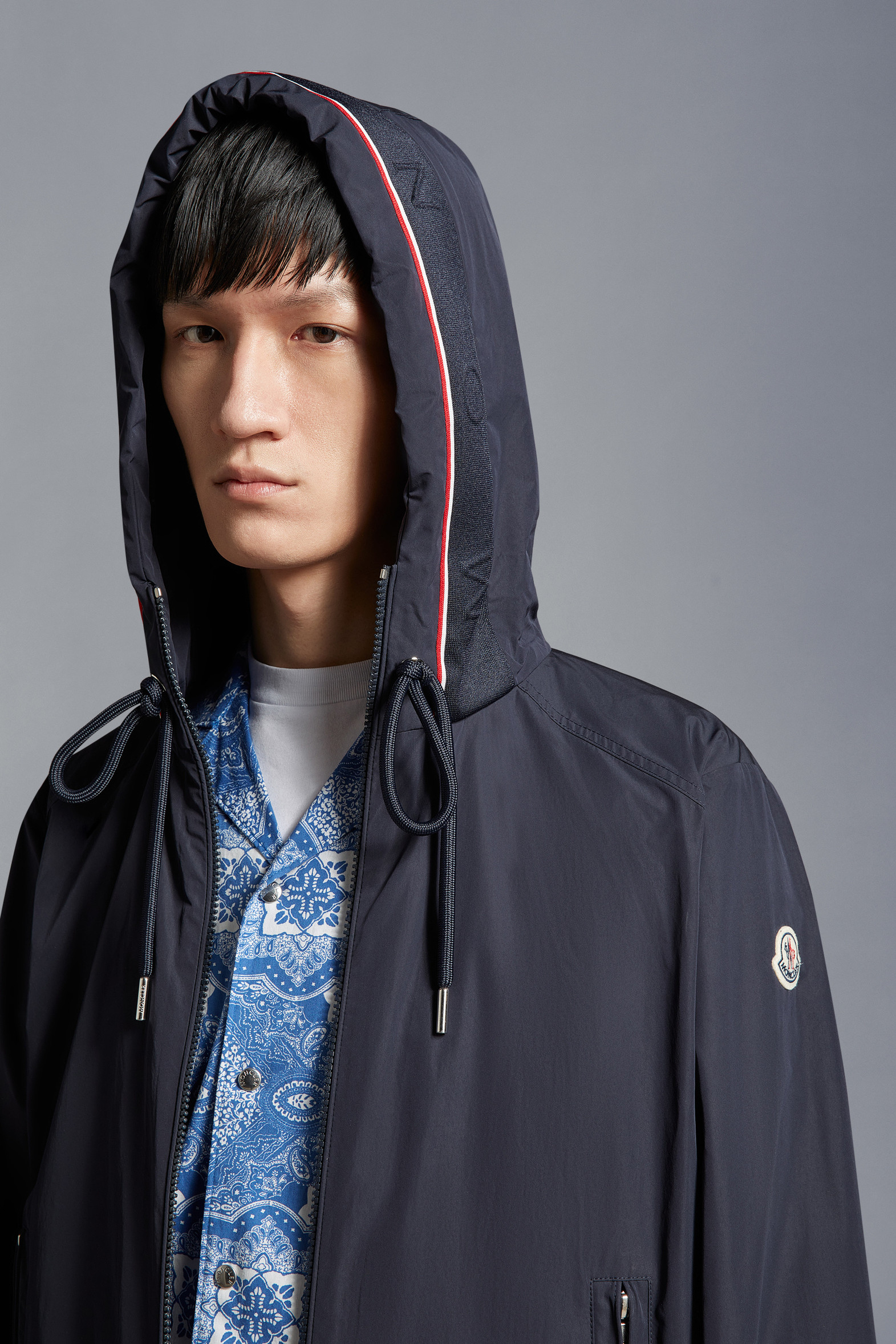 Navy Blue Mira Hooded Jacket - Windbreakers & Raincoats for Men ...