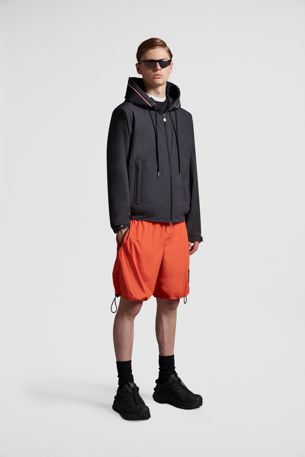 Black Mira Hooded Jacket - Windbreakers & Raincoats for Men | Moncler SG