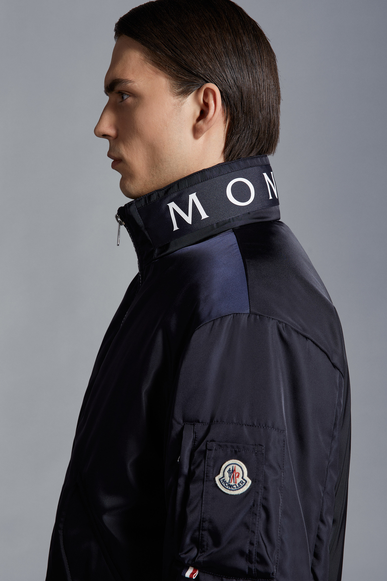 Night Blue Timur Bomber Jacket with Inner Gilet - Short Down Jackets ...
