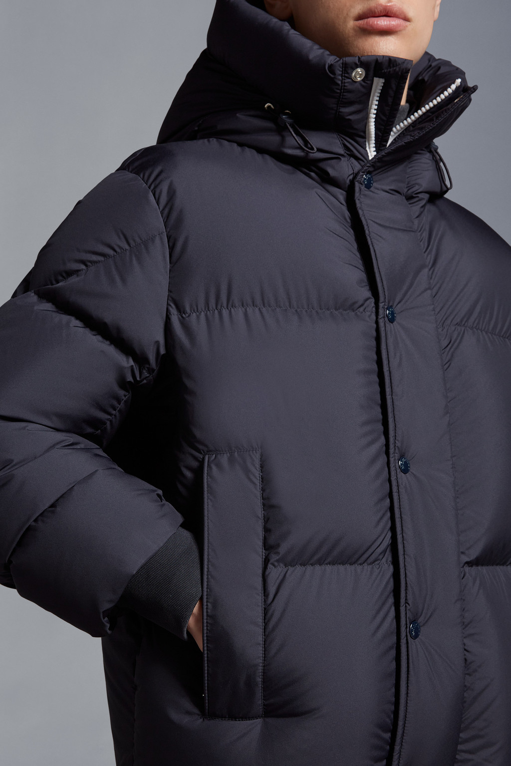 Navy Blue Risler Short Down Jacket - Short Down Jackets for Men ...