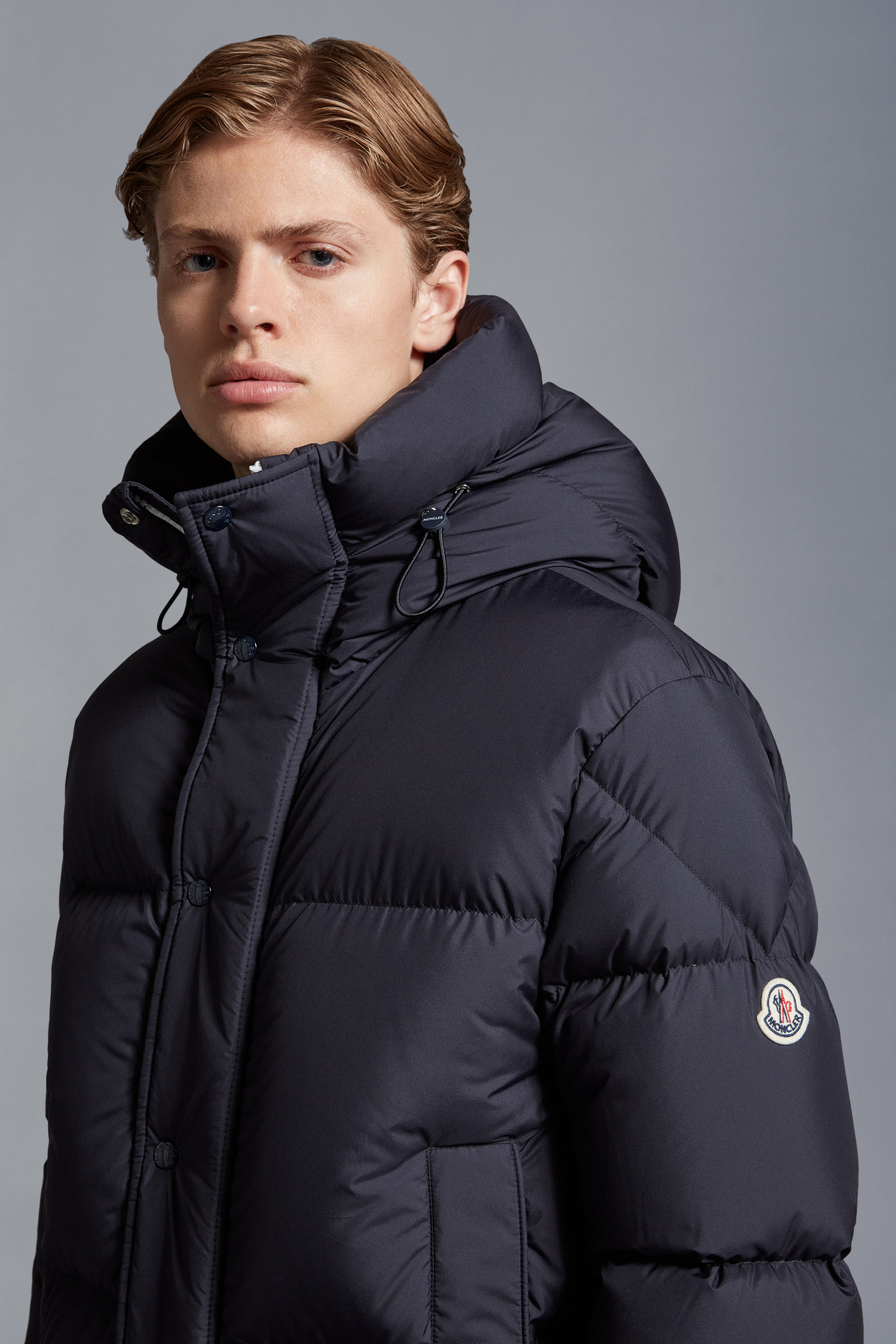 Navy Blue Risler Short Down Jacket - Short Down Jackets for Men ...