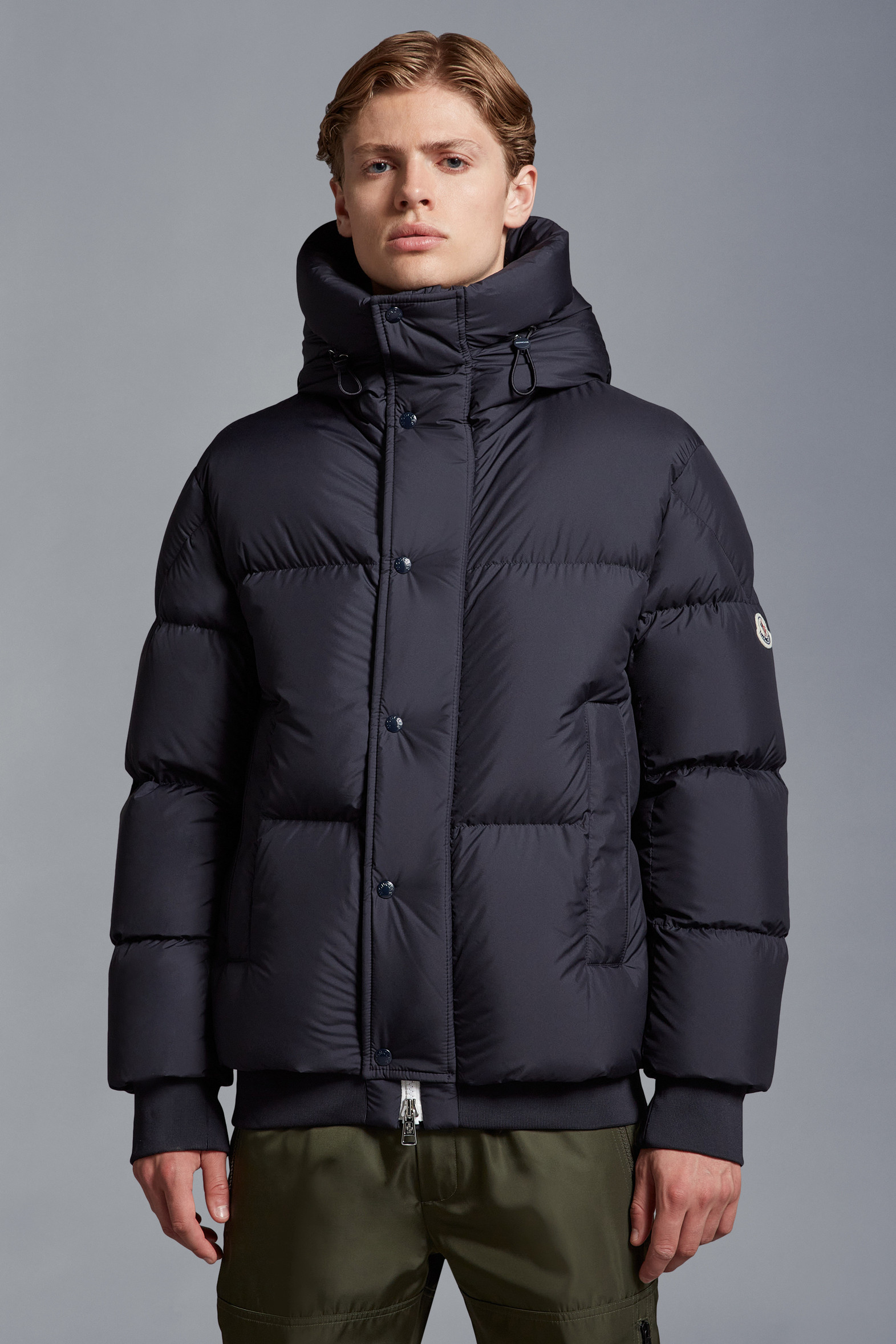 Navy Blue Risler Short Down Jacket - Short Down Jackets for Men ...