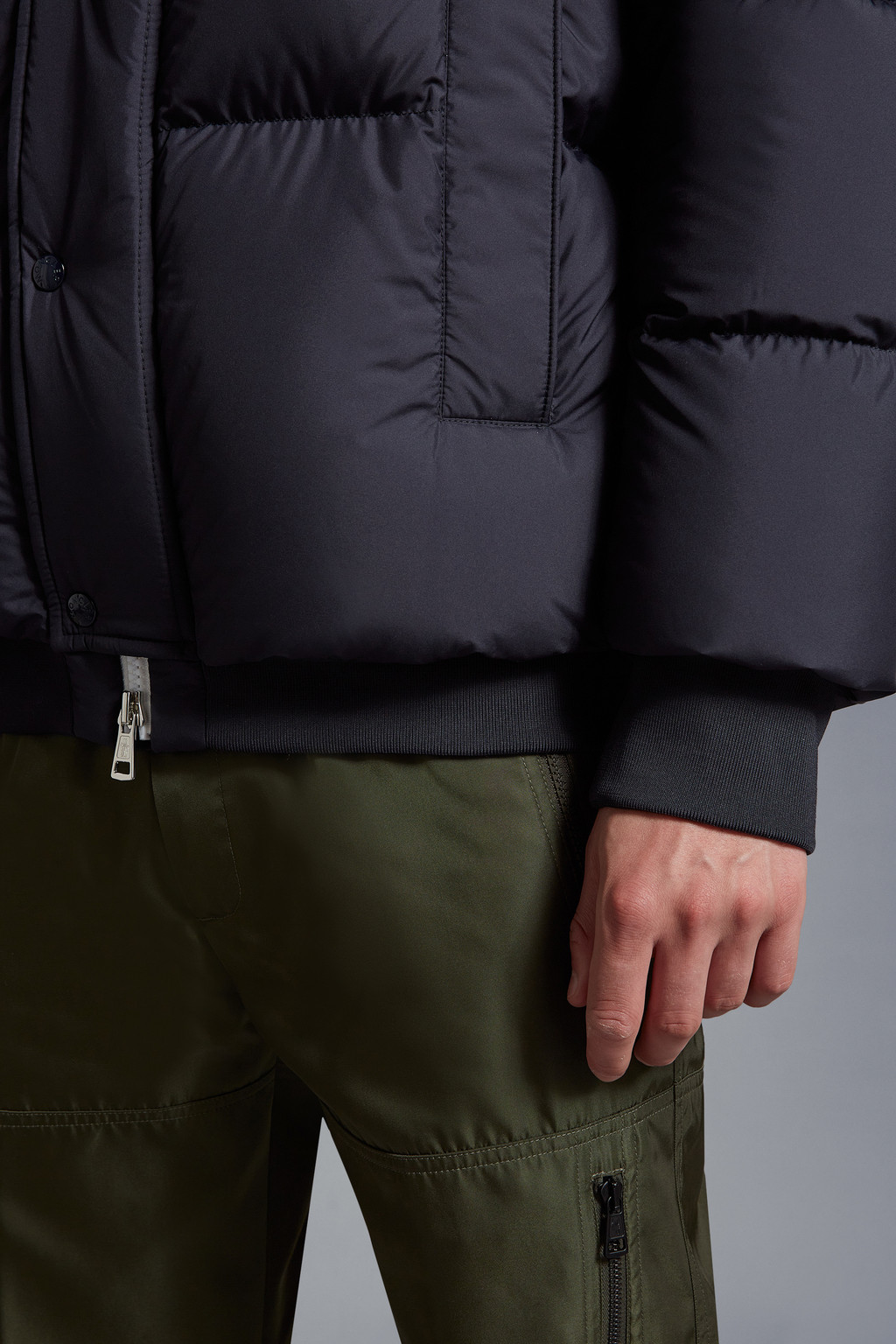 Navy Blue Risler Short Down Jacket - Short Down Jackets for Men ...
