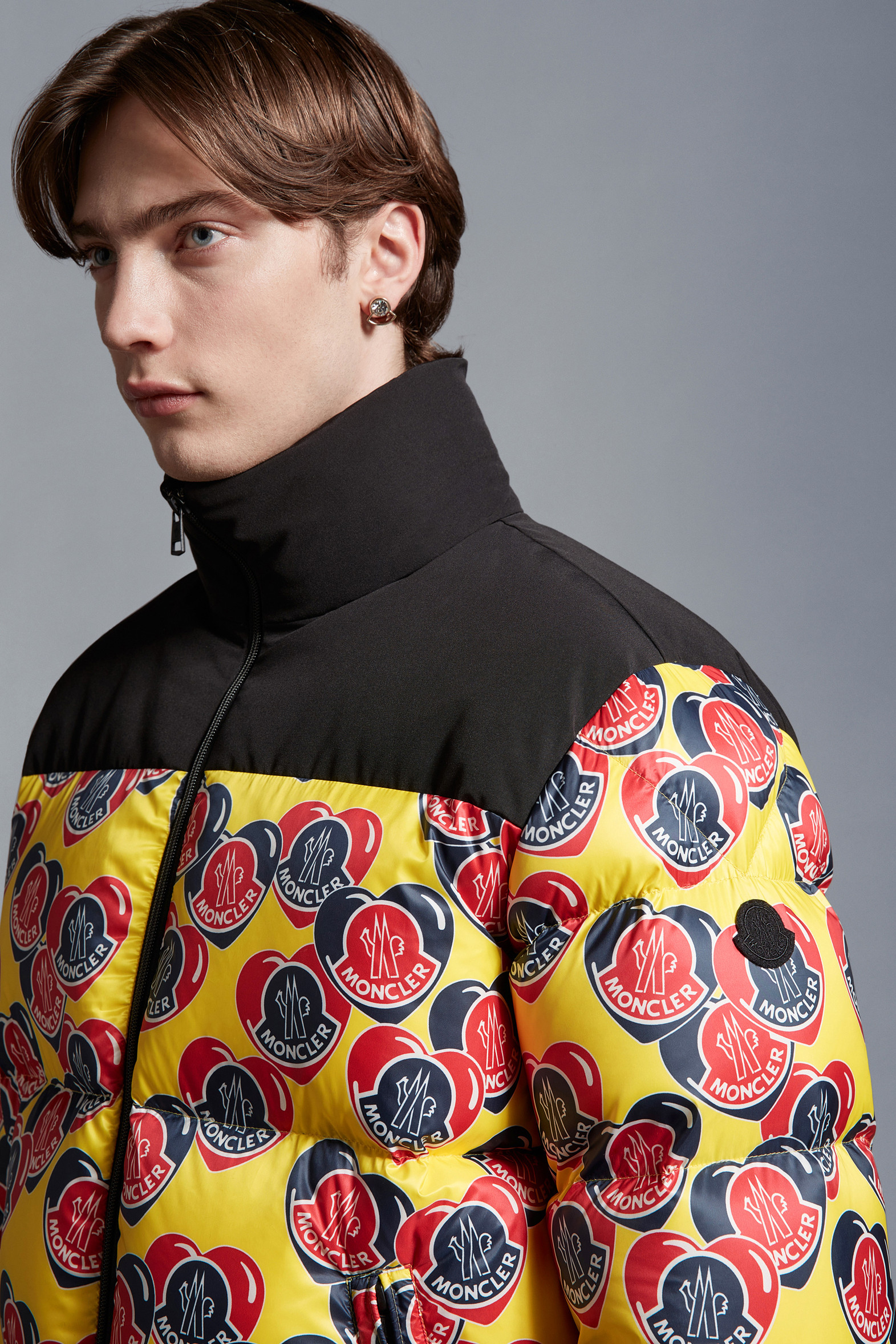 Black & Yellow & Red Antares Short Down Jacket - Short Down Jackets for ...