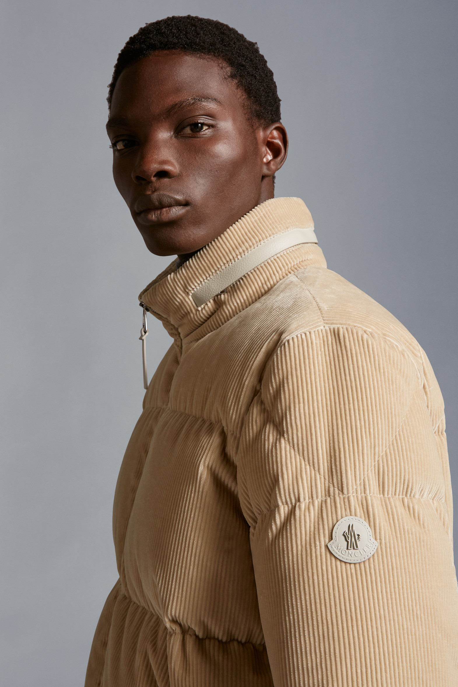 Beige Besbre Short Down Jacket - Short Down Jackets for Men | Moncler HK