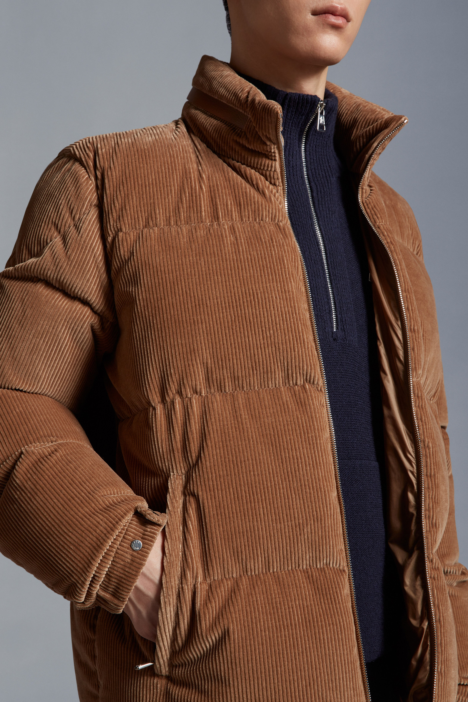 Brown Besbre Short Down Jacket - Short Down Jackets for Men | Moncler HR
