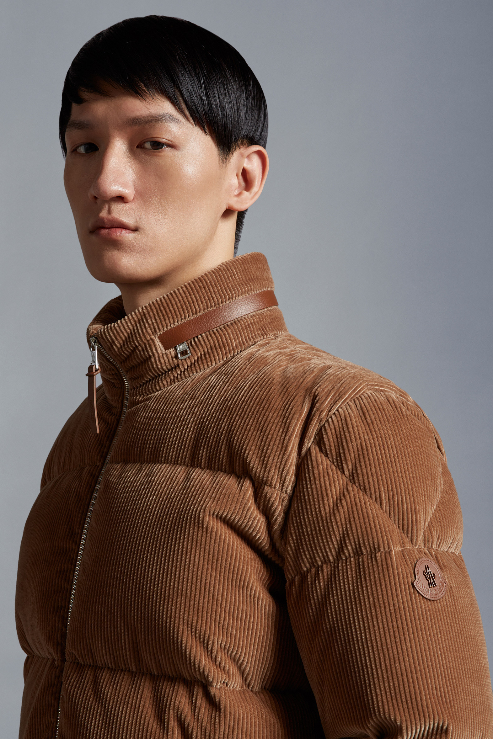 Brown Besbre Short Down Jacket - Short Down Jackets for Men | Moncler HR