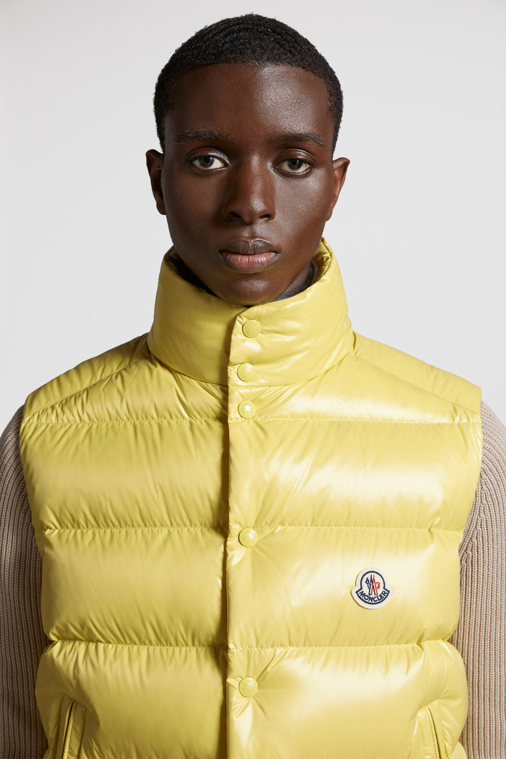 Chaleco plumífero Tibb Amarillo - Chalecos de Hombre | Moncler US