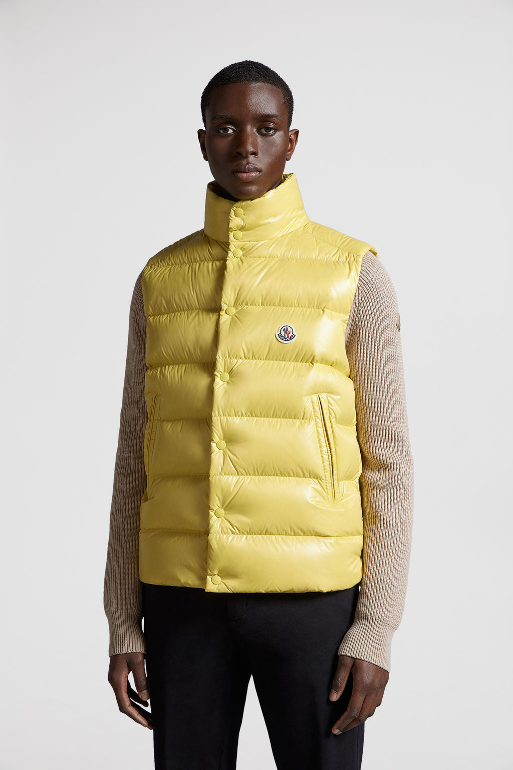 Yellow Tibb Down Gilet - Vests for Men | Moncler GB
