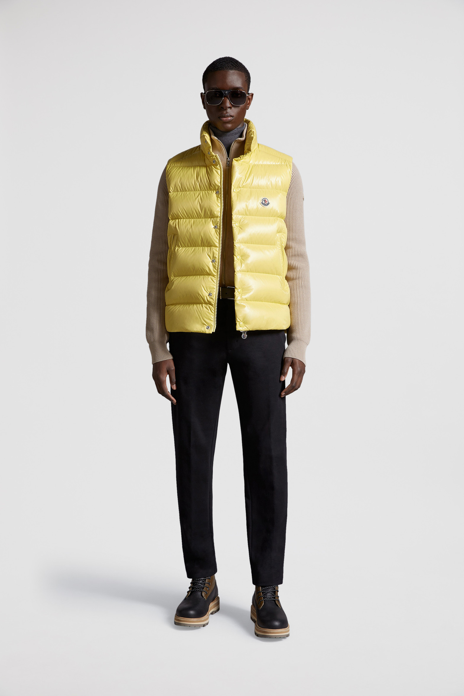 Yellow Tibb Down Gilet - Vests for Men | Moncler PT