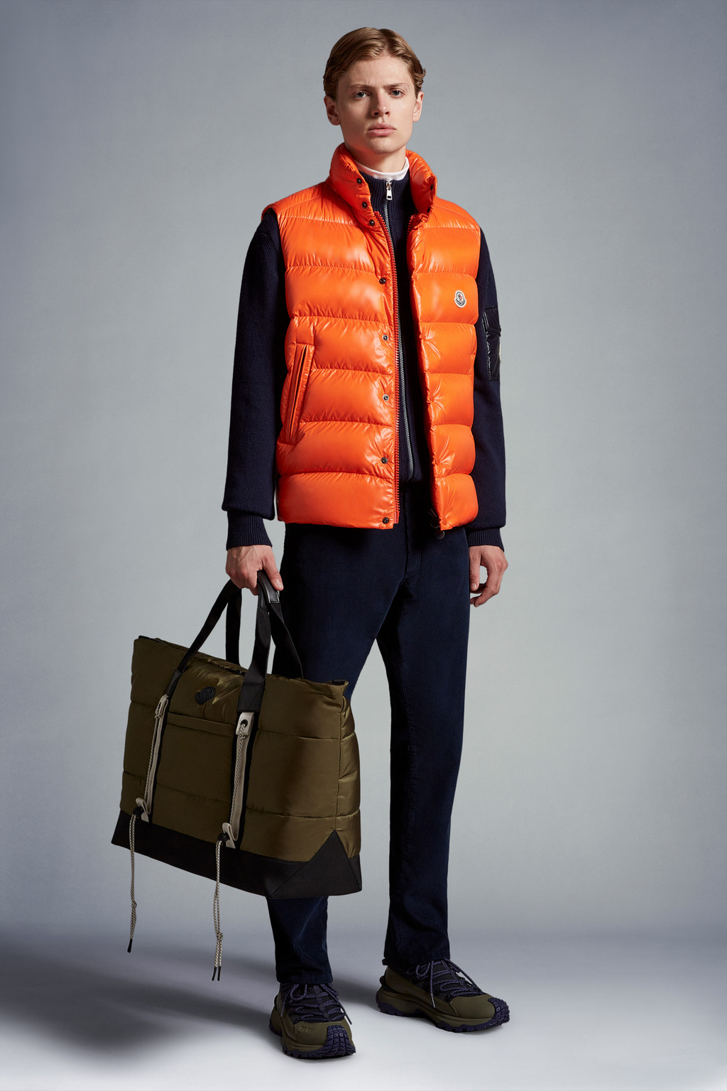 Orange Tibb Down Gilet - Vests for Men | Moncler SG