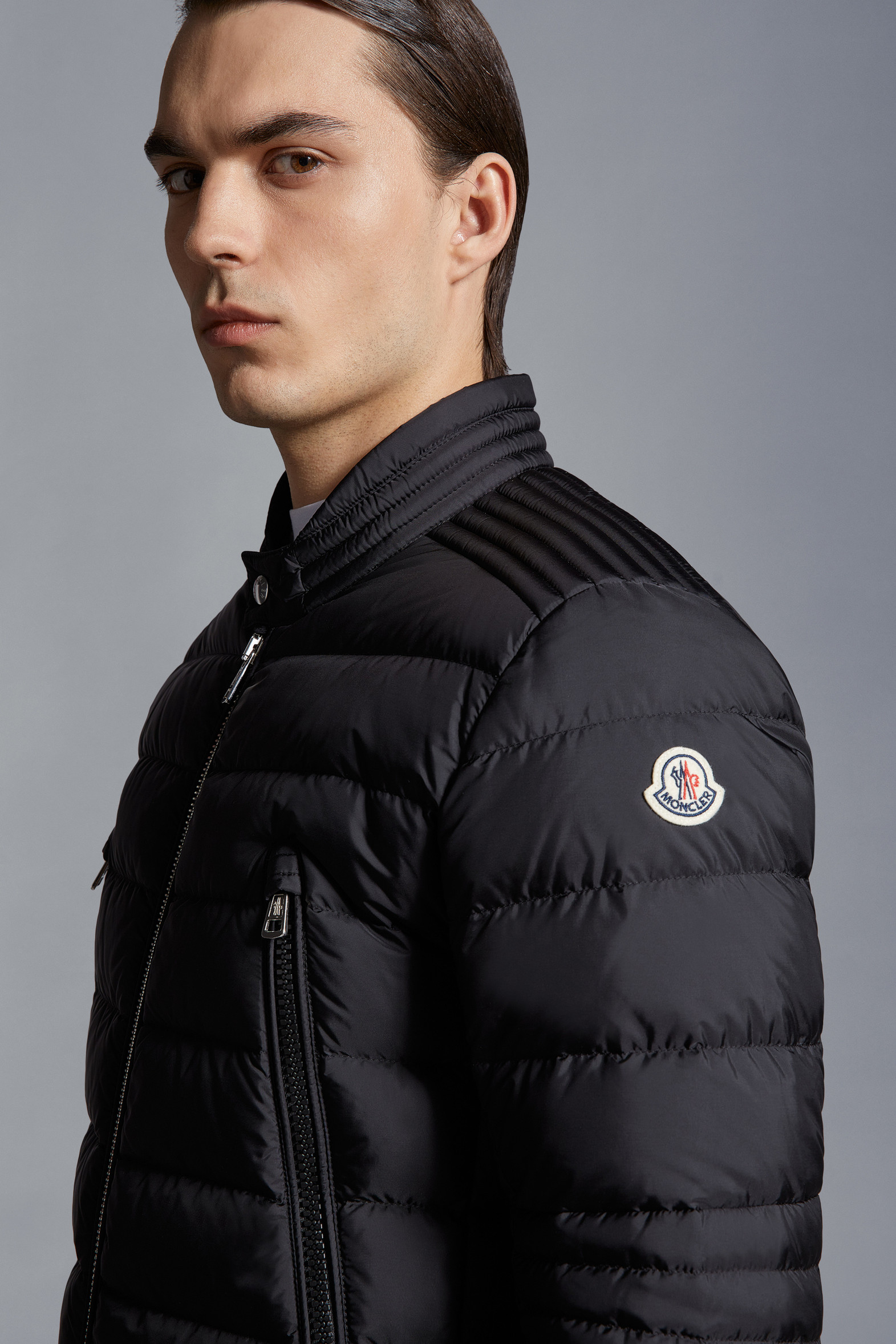Black Amiot Short Down Jacket - Short Down Jackets for Men | Moncler HR