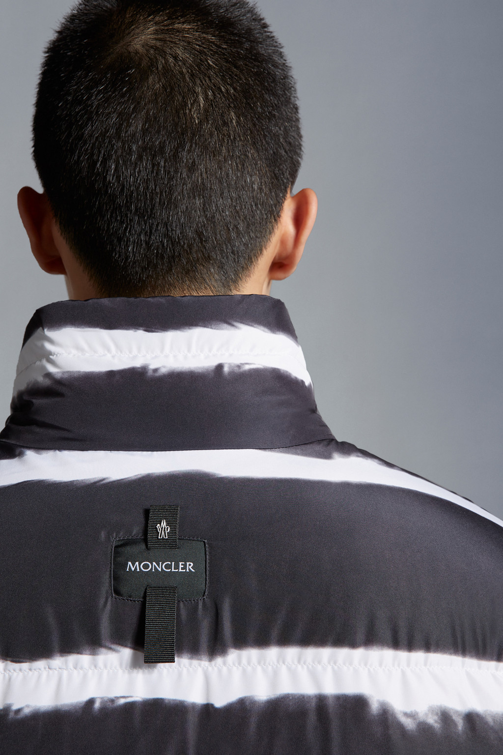 White & Black Sil Short Down Jacket - Short Down Jackets for Men ...