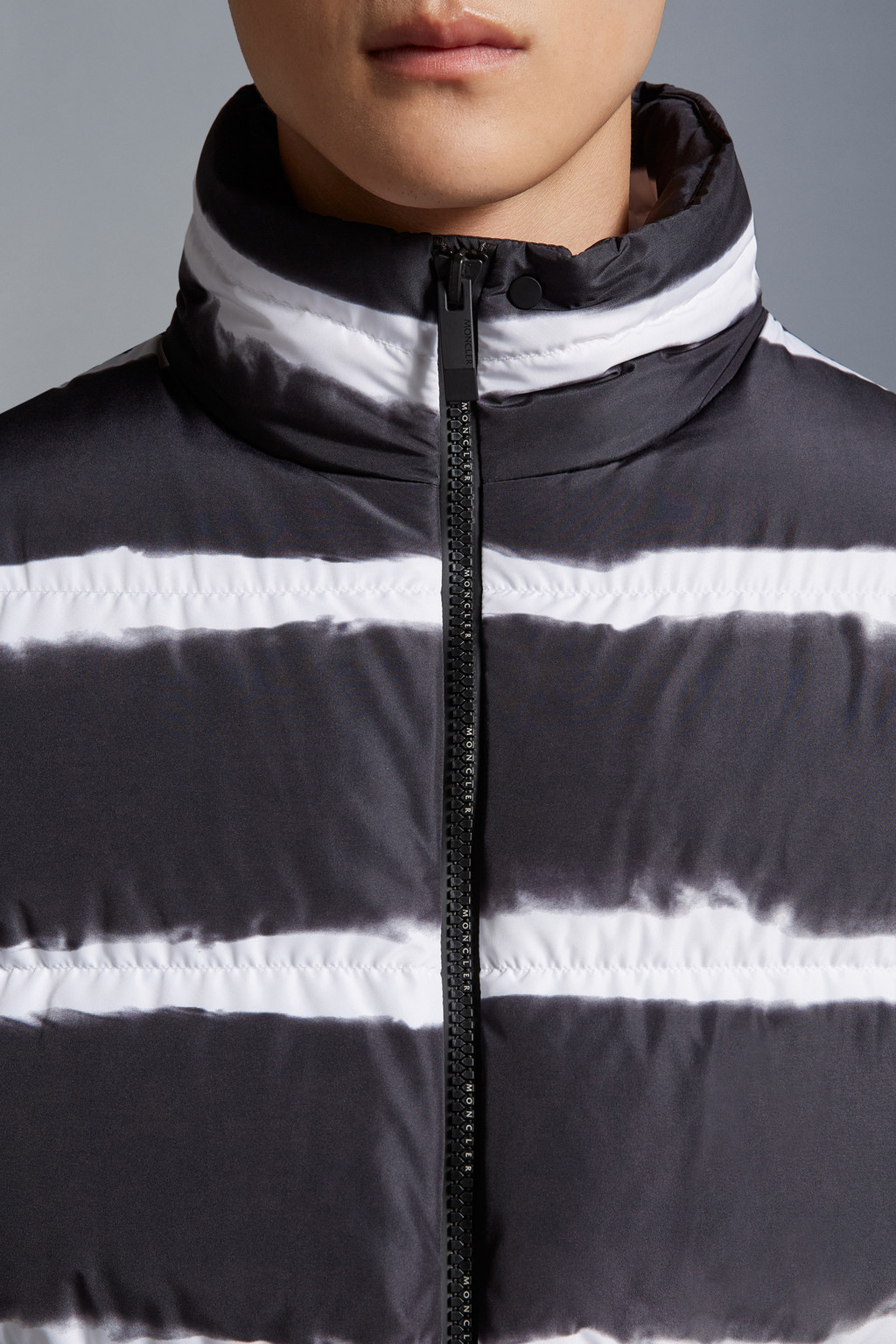 White & Black Sil Short Down Jacket - Short Down Jackets for Men ...