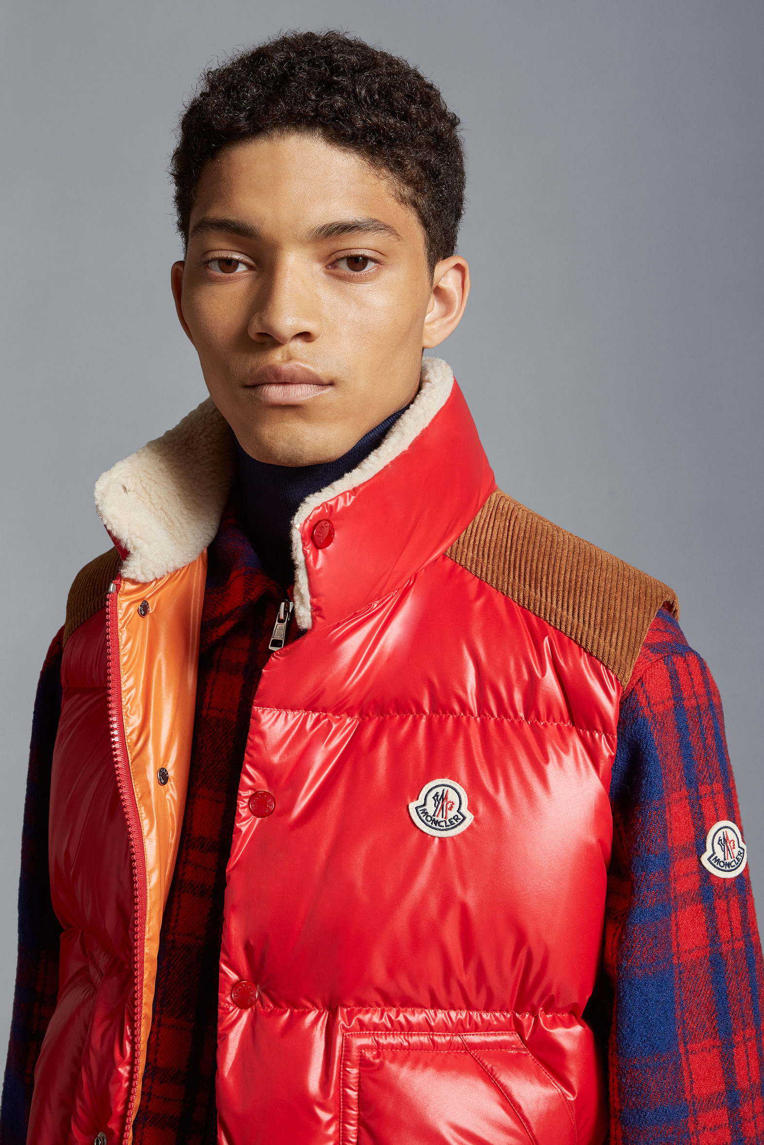 Scarlet Red Ardeche Down Gilet - Vests for Men | Moncler NO