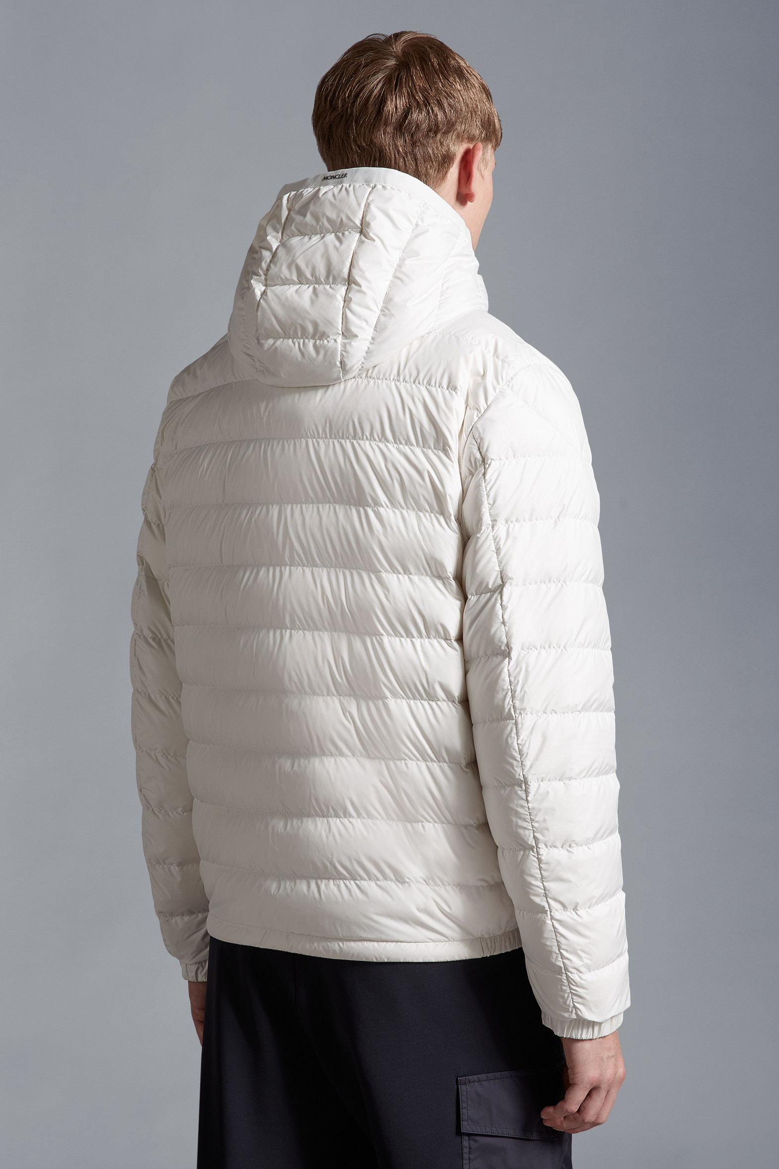 White Galion Short Down Jacket - Short Down Jackets for Men | Moncler HR