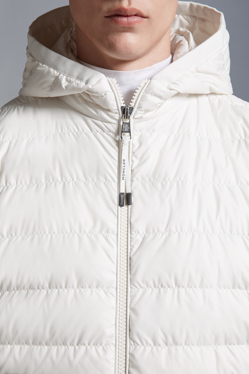 White Galion Short Down Jacket - Short Down Jackets for Men | Moncler SI