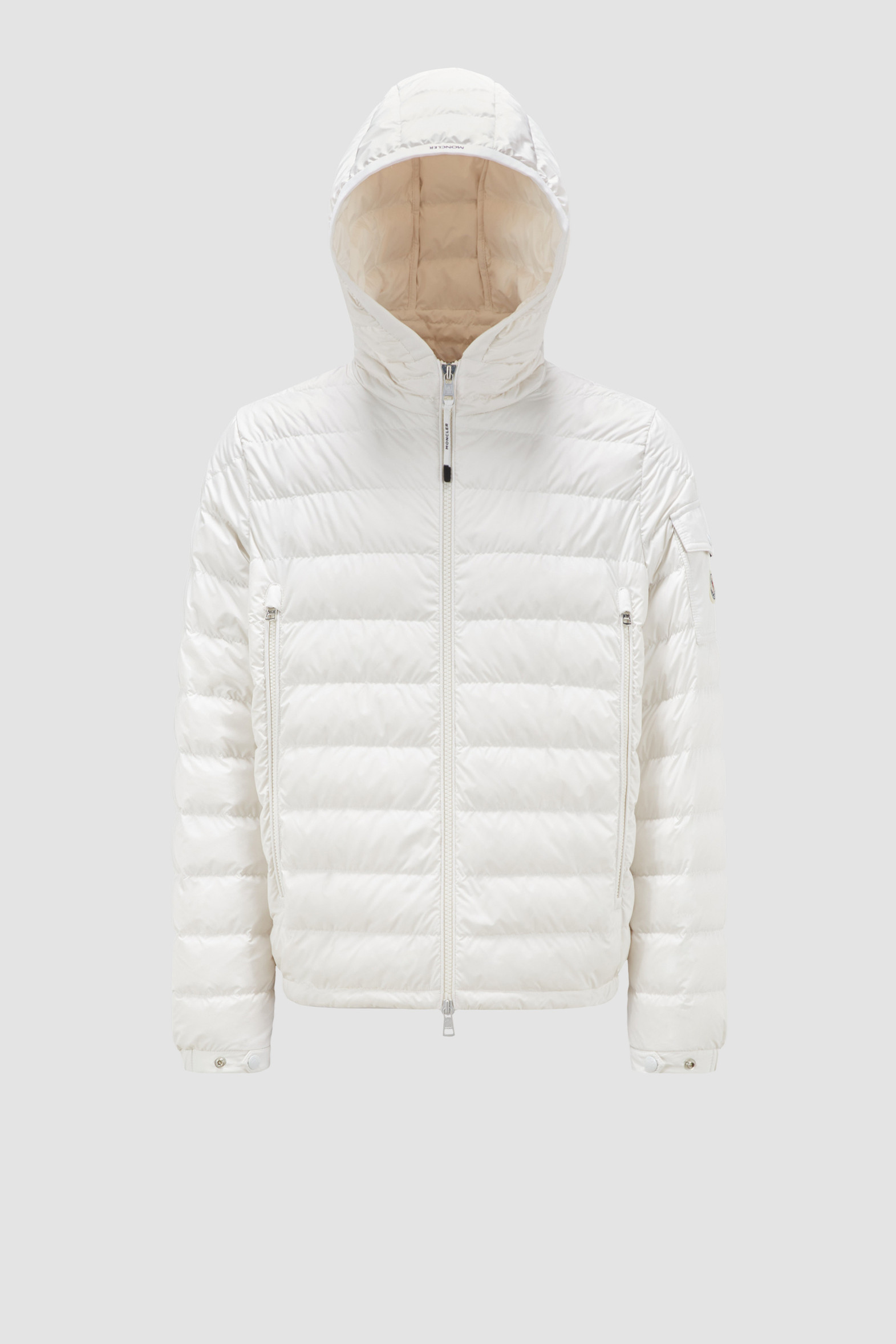 White Galion Short Down Jacket - Short Down Jackets for Men | Moncler HR