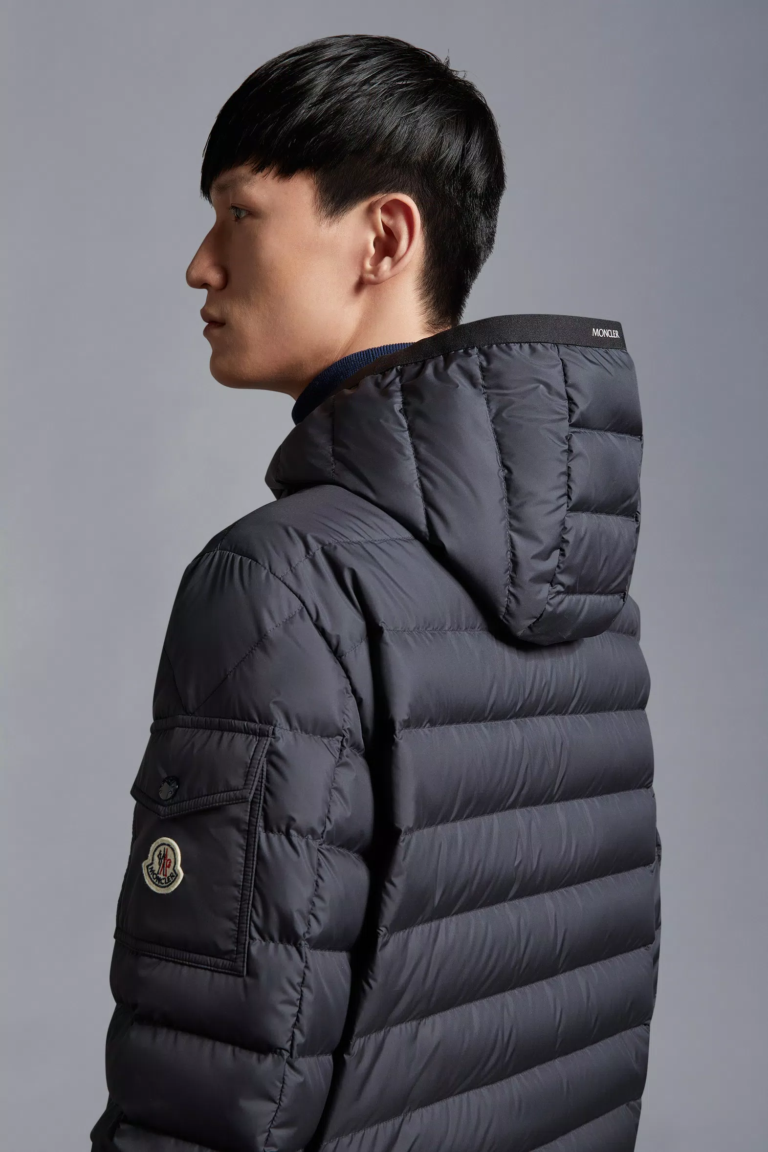 Navy Blue Galion Short Down Jacket Short Down Jackets For Men