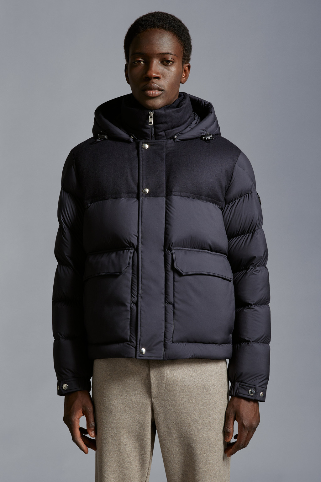 Night Blue Mussala Short Down Jacket - Short Down Jackets for Men ...