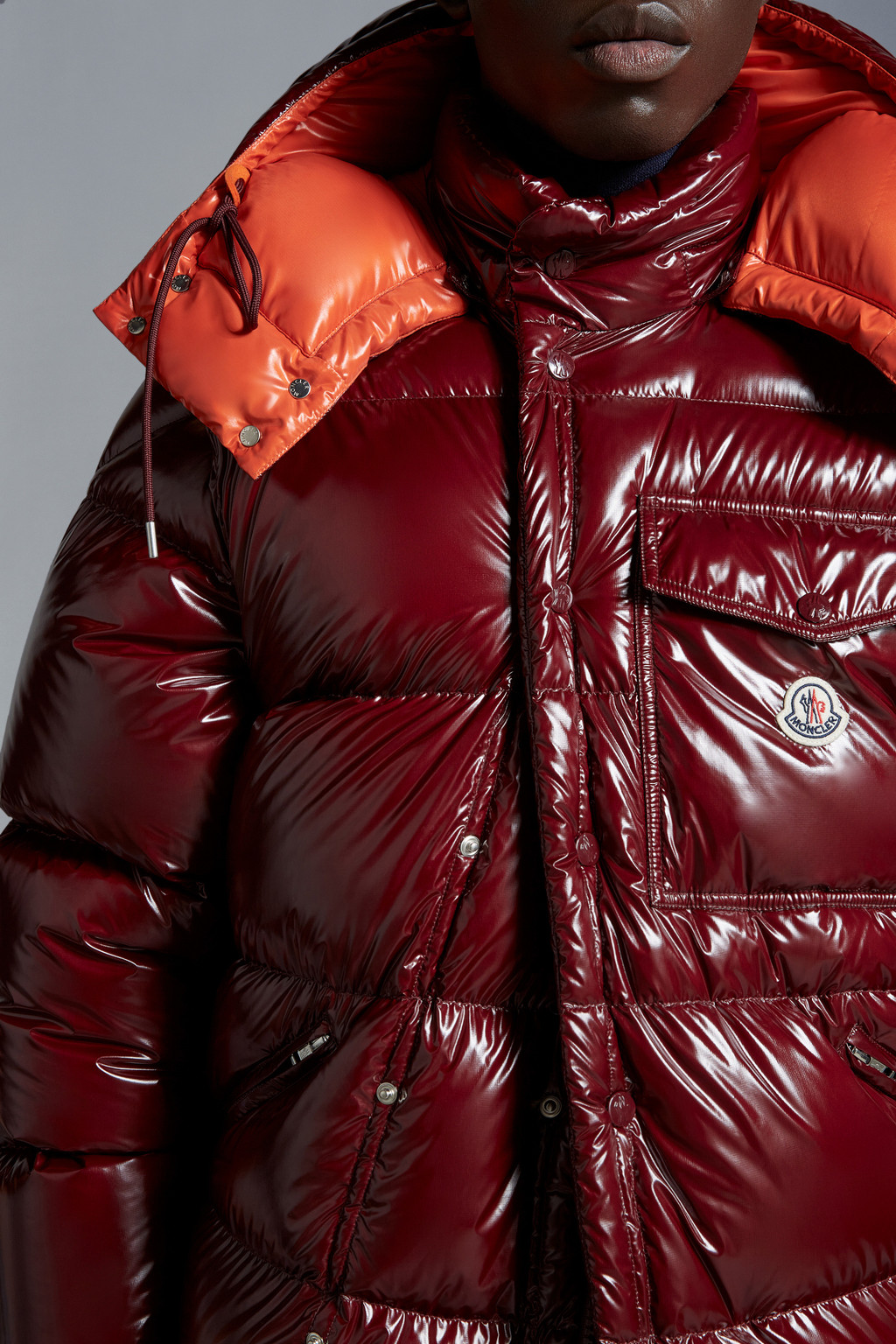 Burgundy Moncler Karakorum Short Down Jacket - Short Down Jackets for ...