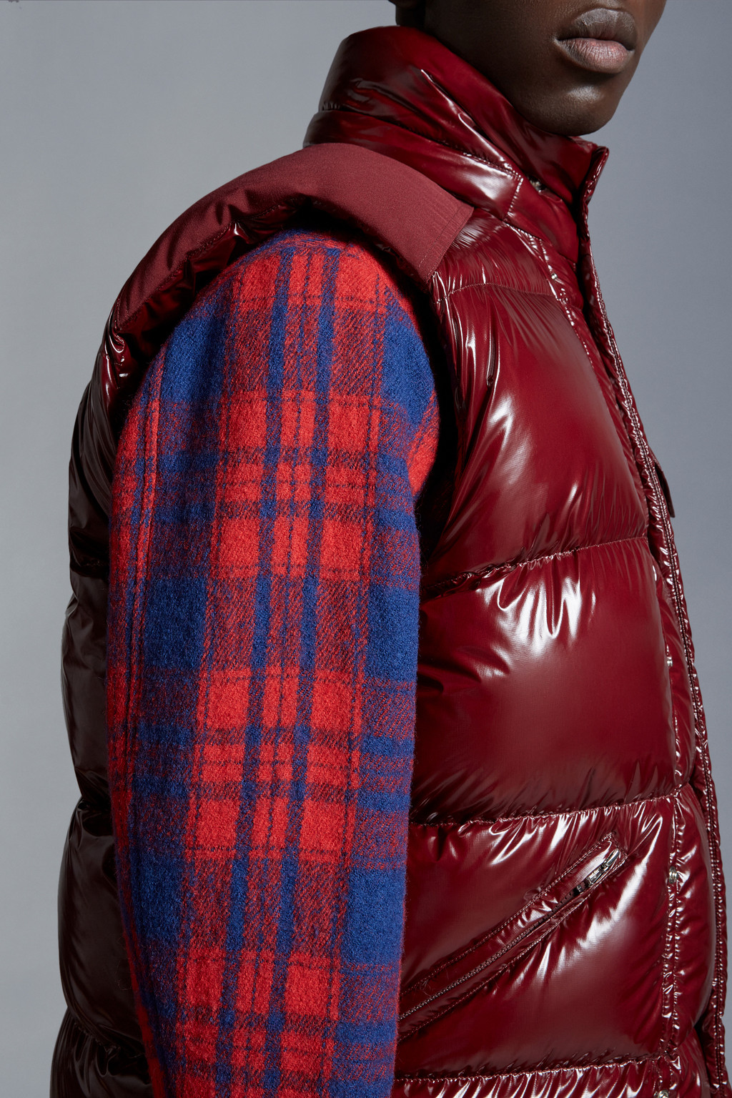Burgundy Moncler Karakorum Short Down Jacket - Short Down Jackets for ...