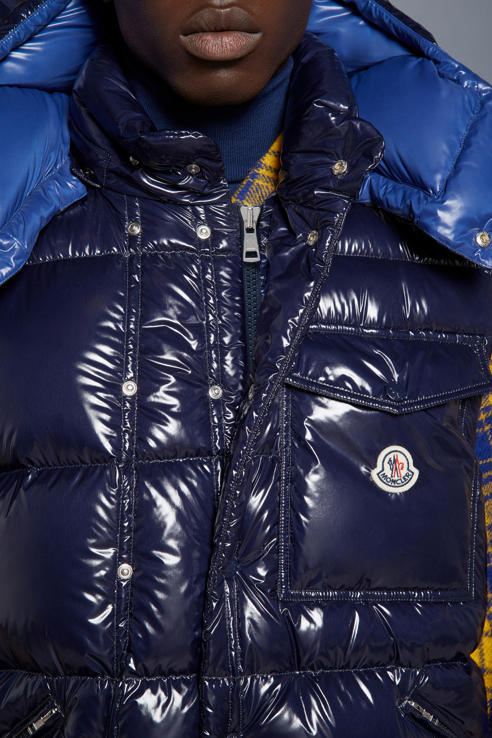Blue Moncler Karakorum Short Down Jacket Men - Short Down Jackets for ...
