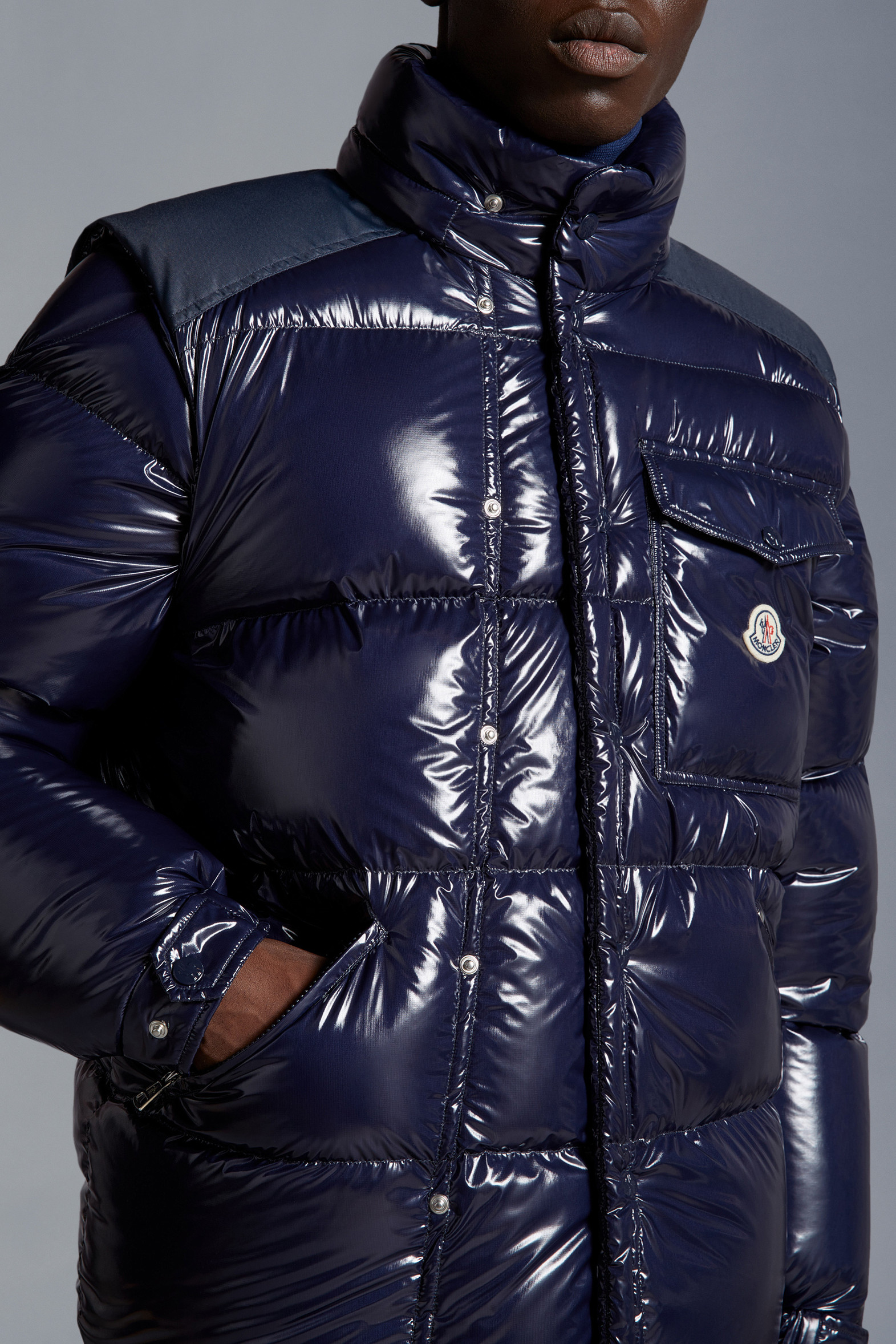 Blue Moncler Karakorum Short Down Jacket Men - Short Down Jackets for ...