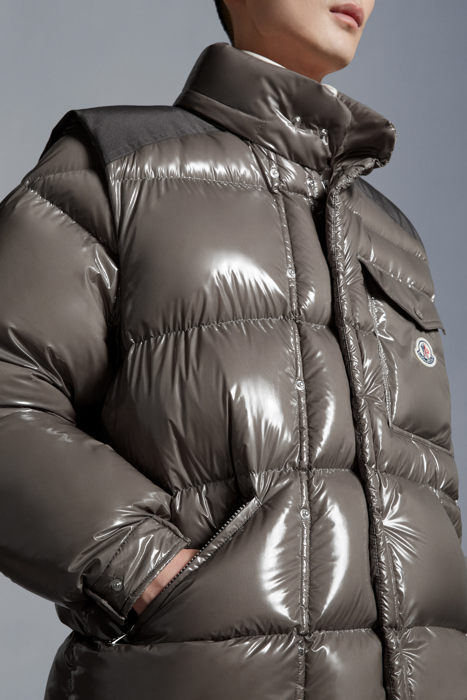 Gray Moncler Karakorum Short Down Jacket Men - Short Down Jackets for ...