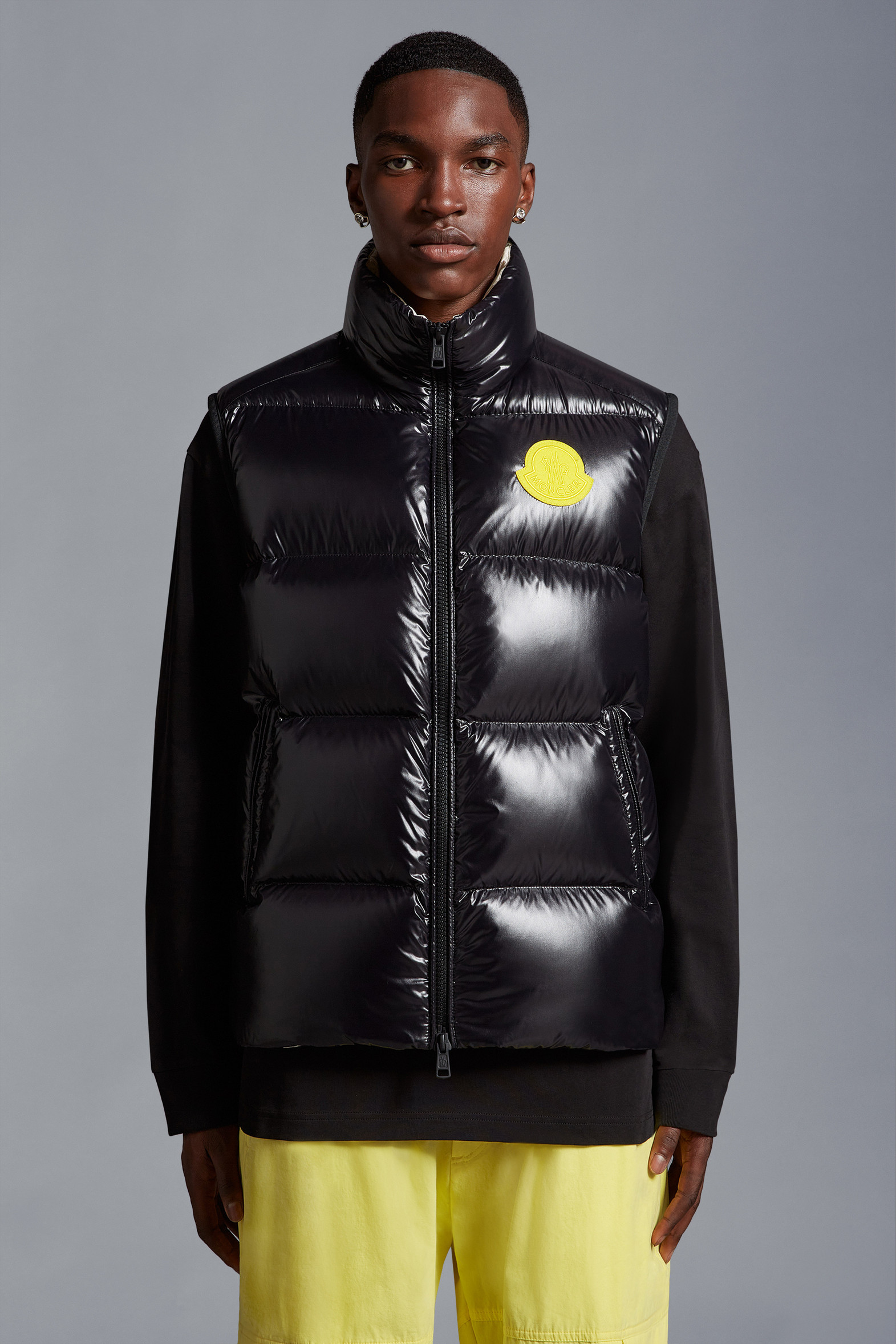 Black & Yellow Sumido Down Gilet - Vests for Men | Moncler HK