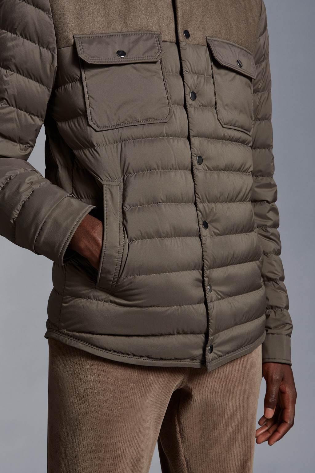 Light Brown Fauscoum Down Shacket - Coats & Jackets for Men | Moncler HU
