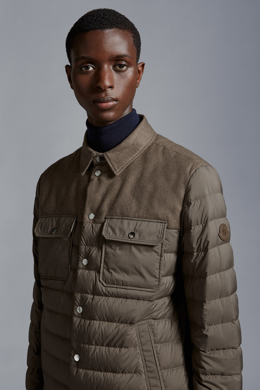 Light Brown Fauscoum Down Shacket - Coats & Jackets for Men | Moncler HU