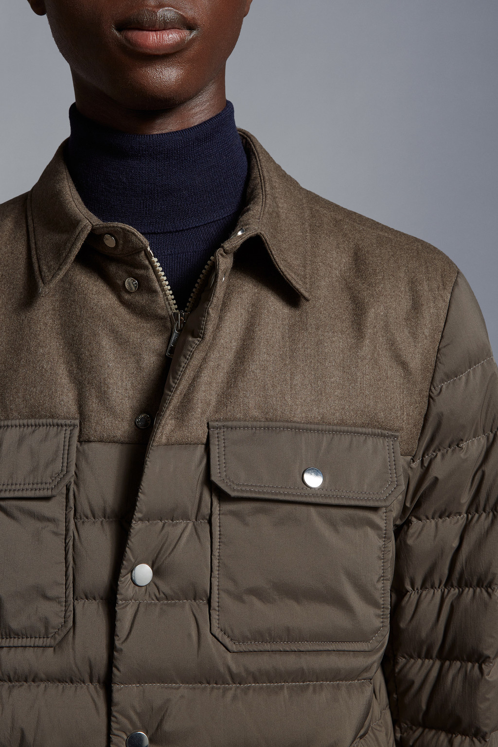 Light Brown Fauscoum Down Shacket - Coats & Jackets for Men | Moncler HU