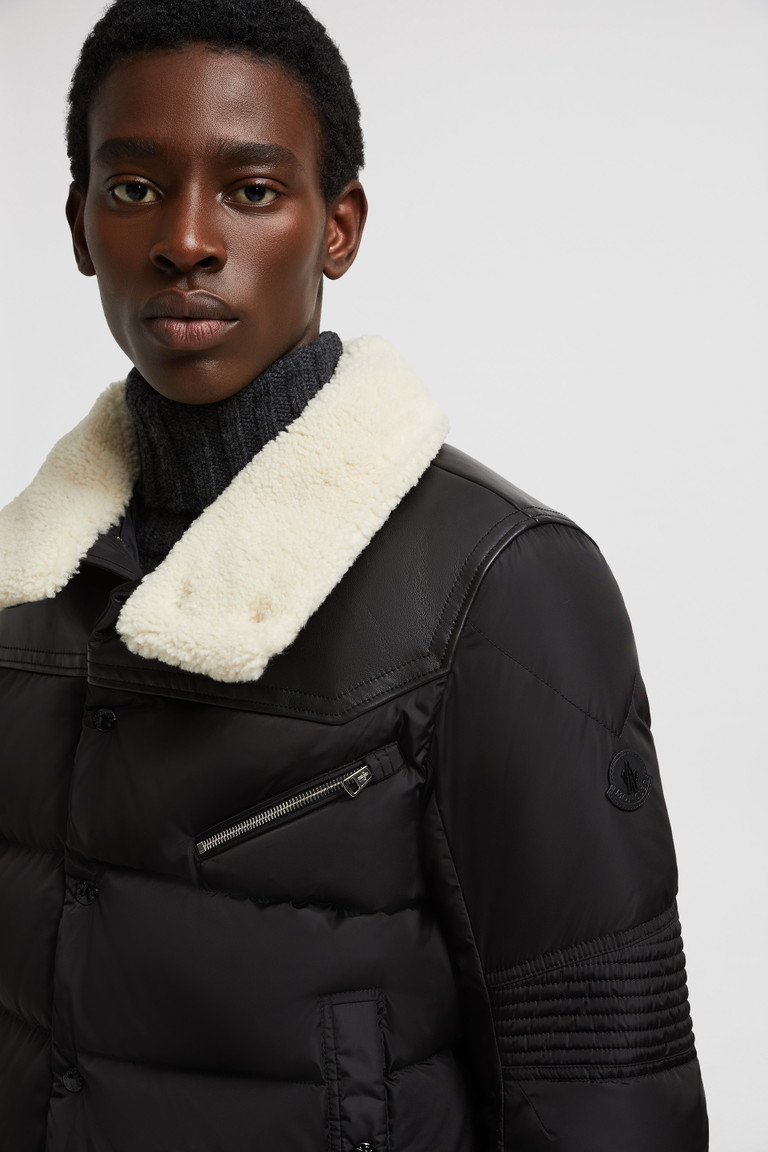 Black Leo Short Down Jacket - Short Down Jackets for Men | Moncler SK