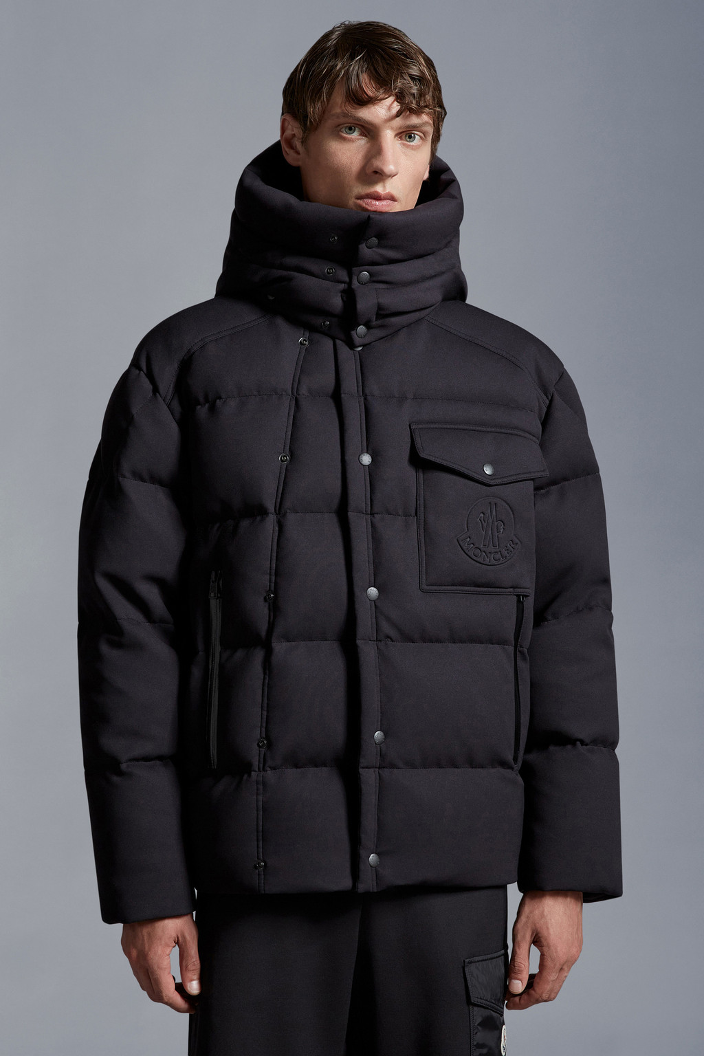 Black Moncler Karakorum Short Down Jacket Men - Short Down Jackets for ...